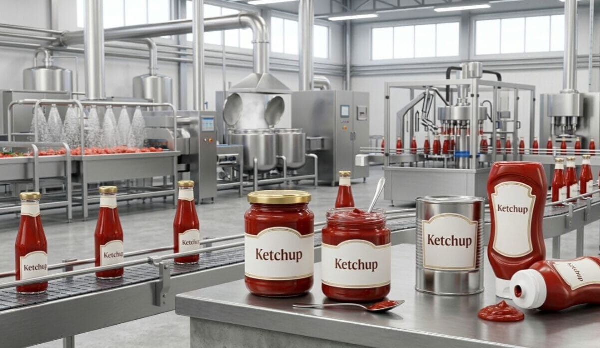 Industrial Tomato Ketchup Heinz Production in Industry