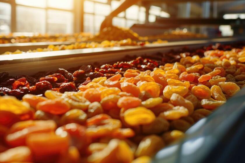 Drying vegetables and fruits in factories